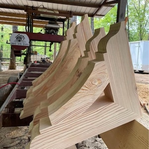 Rustic Solid Wood Corbels - Custom Farmhouse Brackets for Shelves ...