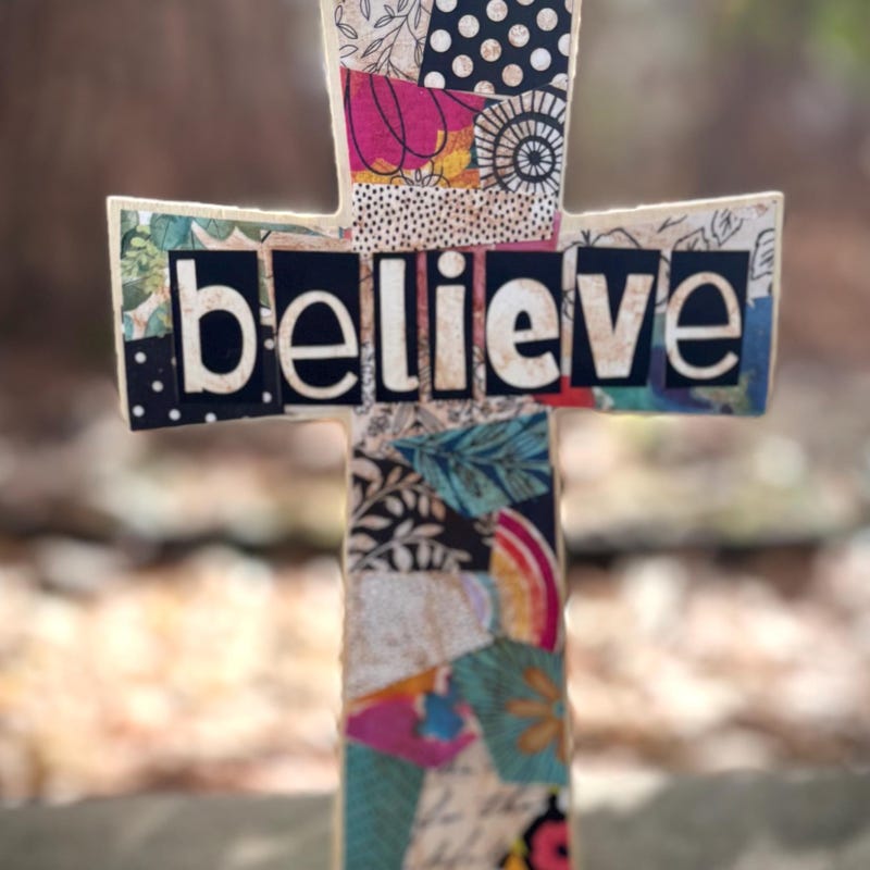 Decoupage Cross - Etsy