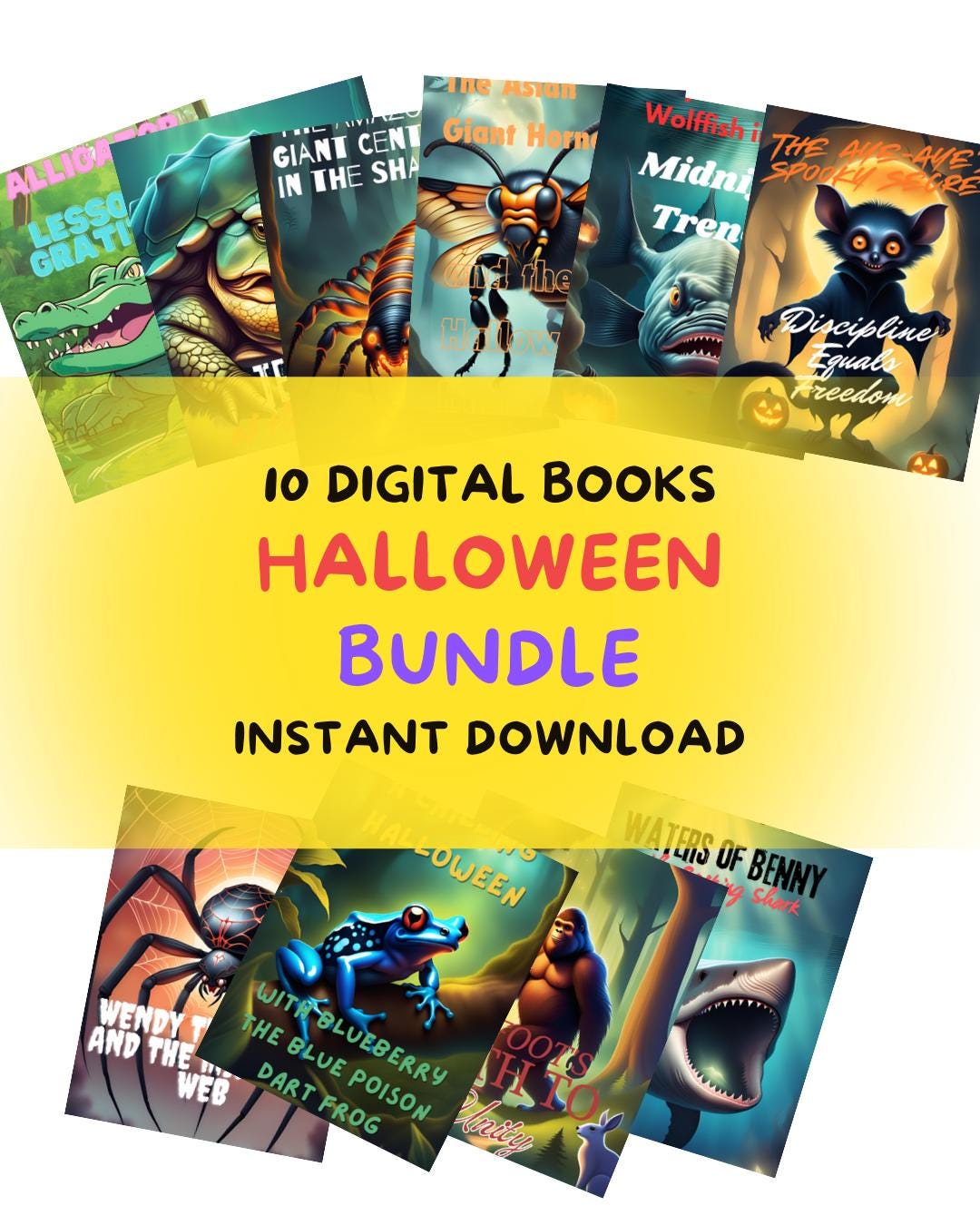 10 Spooky Animal Halloween Book Bundle - Etsy