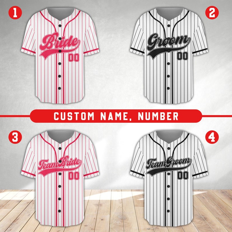 Personalized Bachelorette Baseball Jersey, Custom Matching Bridesmaid ...