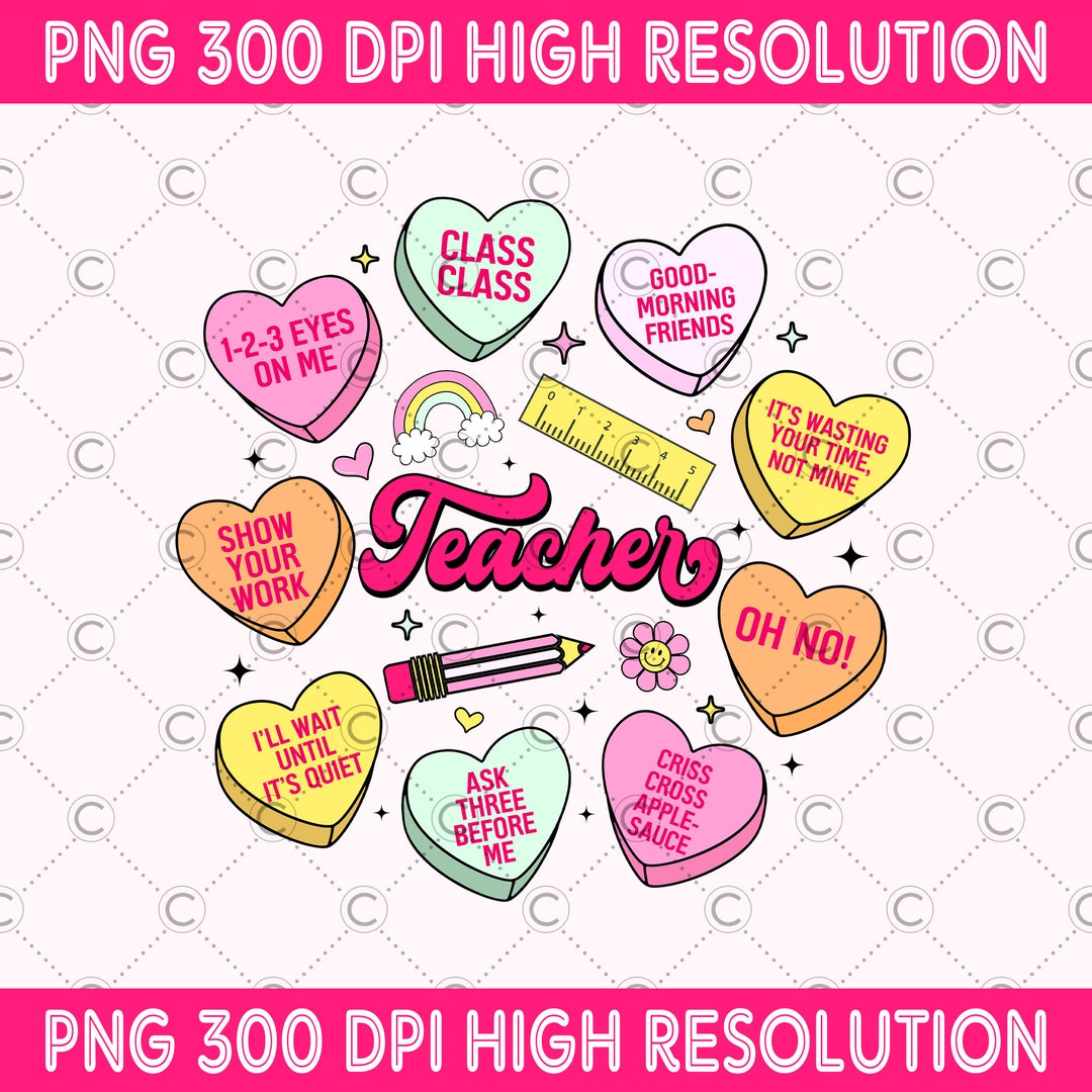 Valentines Day Teacher PNG, Gift Teacher Valentines Day, PNG Funny ...
