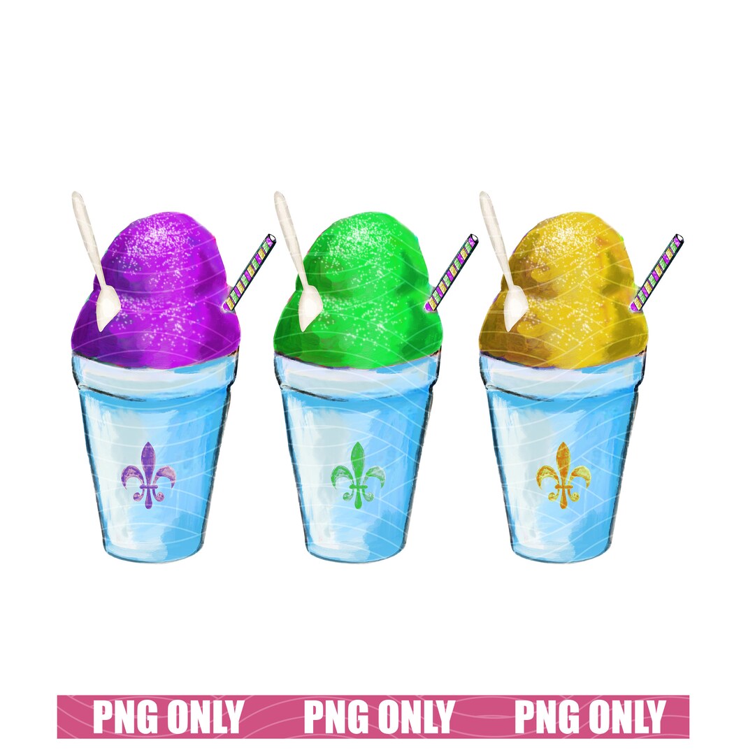 Mardi Gras PNG, Snoball New Orleans Digital Download, Foodie Snoball ...