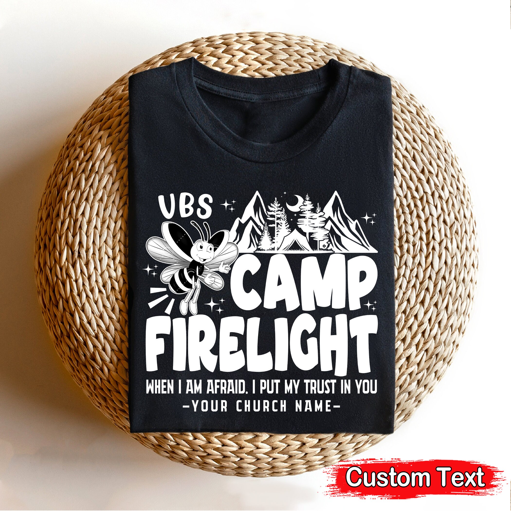 Black White Camp Firelight Shirt, Vacation Bible School T-shirt,vbs ...
