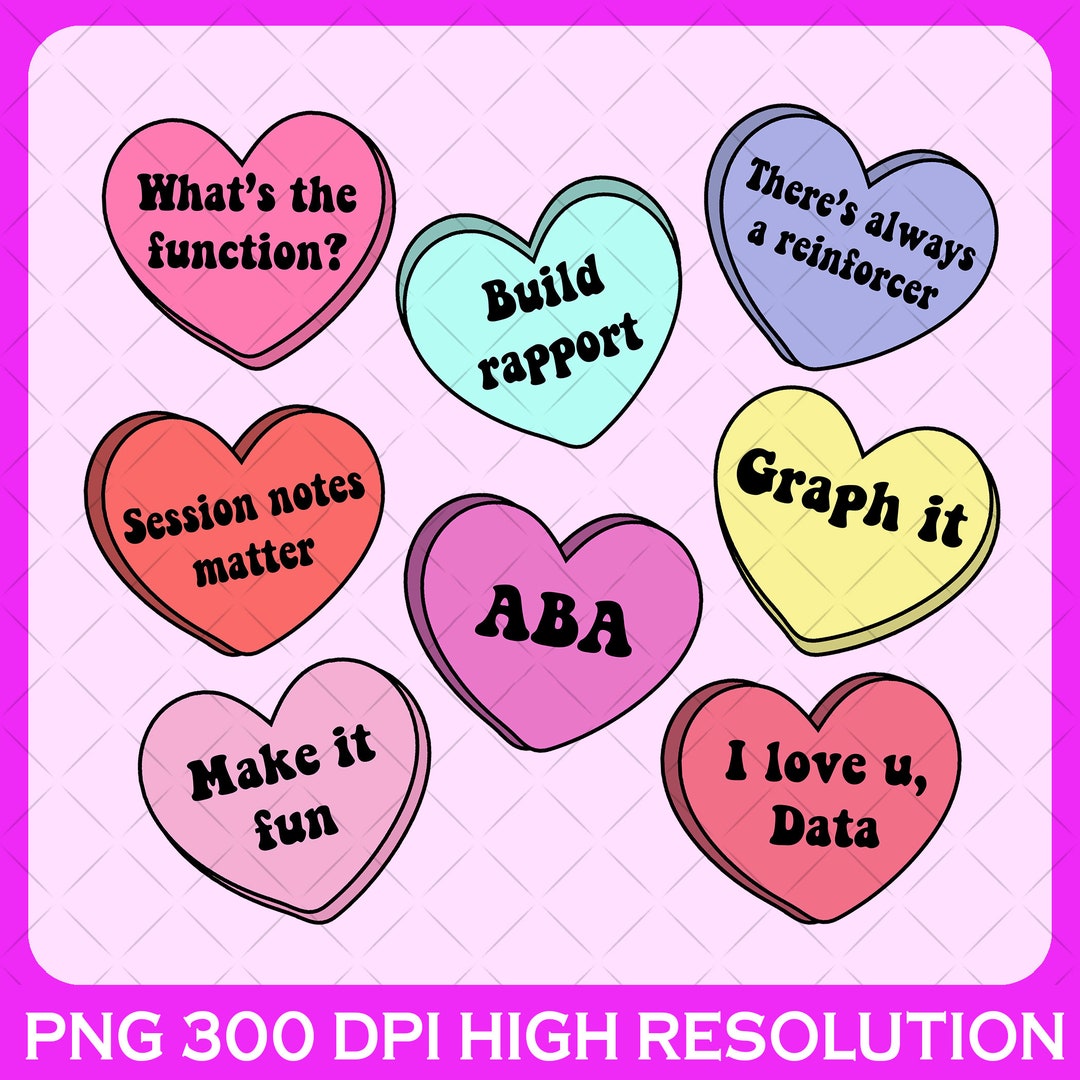 ABA Behavior Analyst PNG, ABA Valentine's Day Digital Download ...