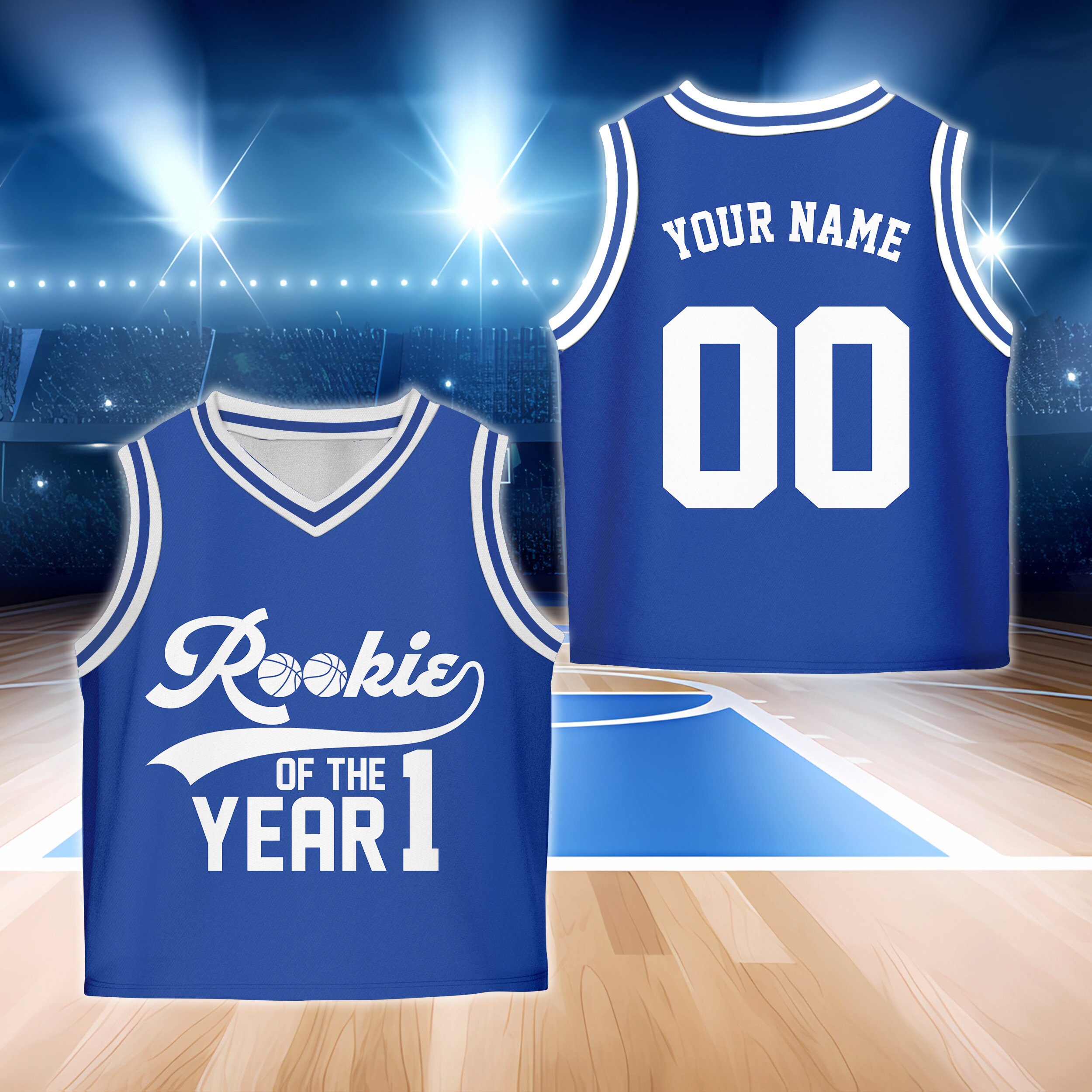Personalized Kids Basketball Jersey, Rookie of the Year, Custom Name ...