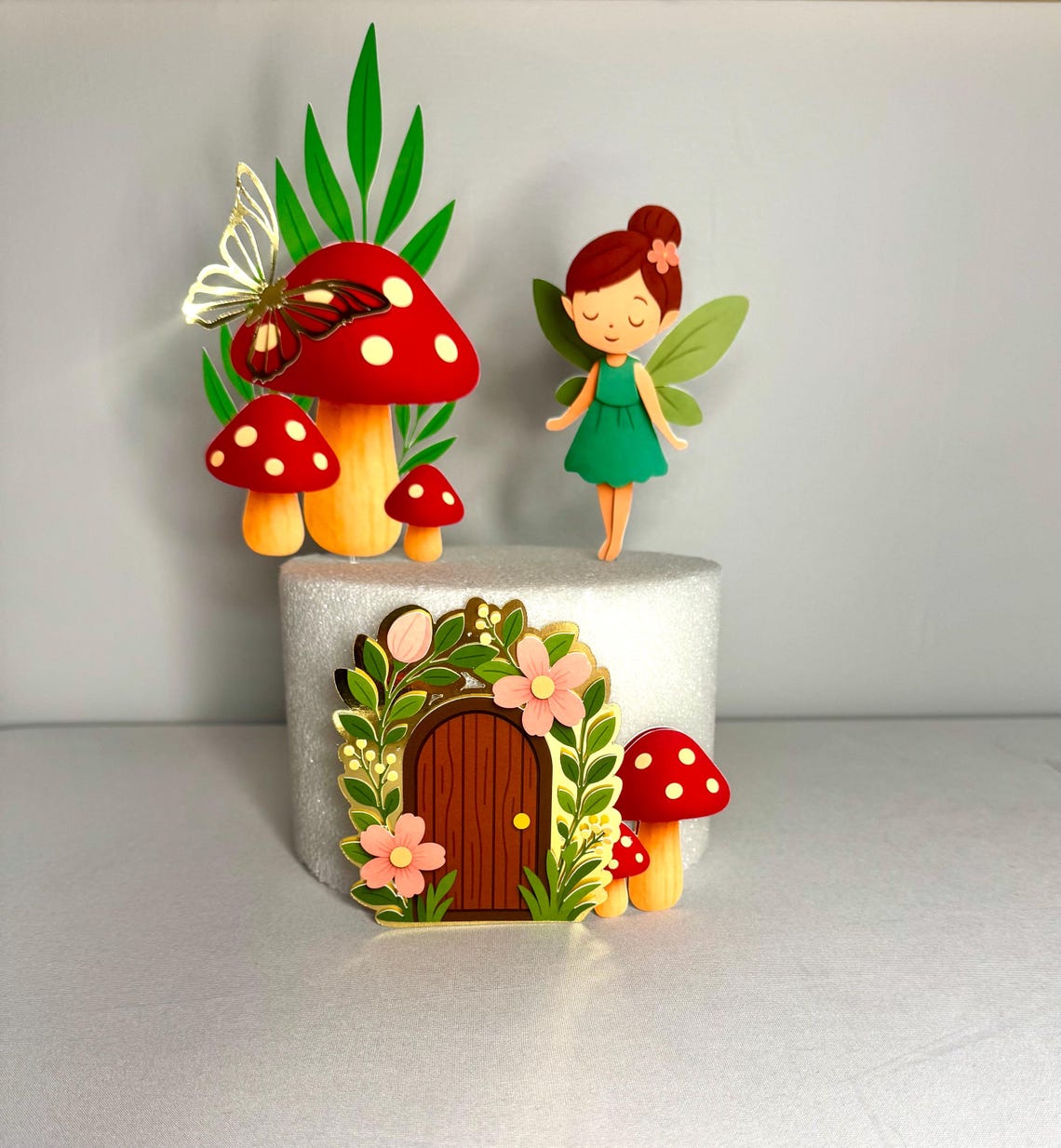 Fairy Enchanted Forest Cake Topper • Woodland Birthday Decoration ...