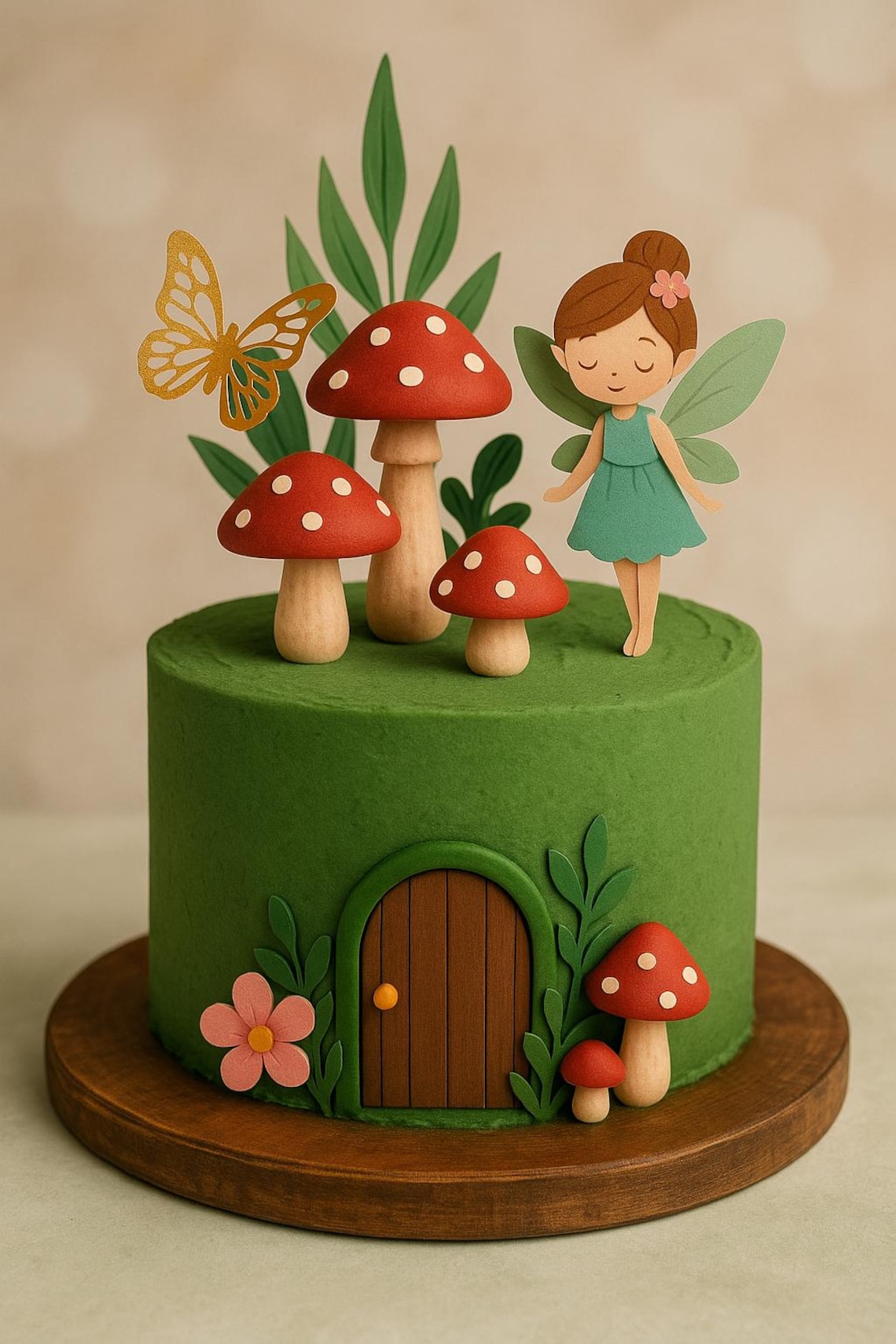Fairy Enchanted Forest Cake Topper • Woodland Birthday Decoration ...