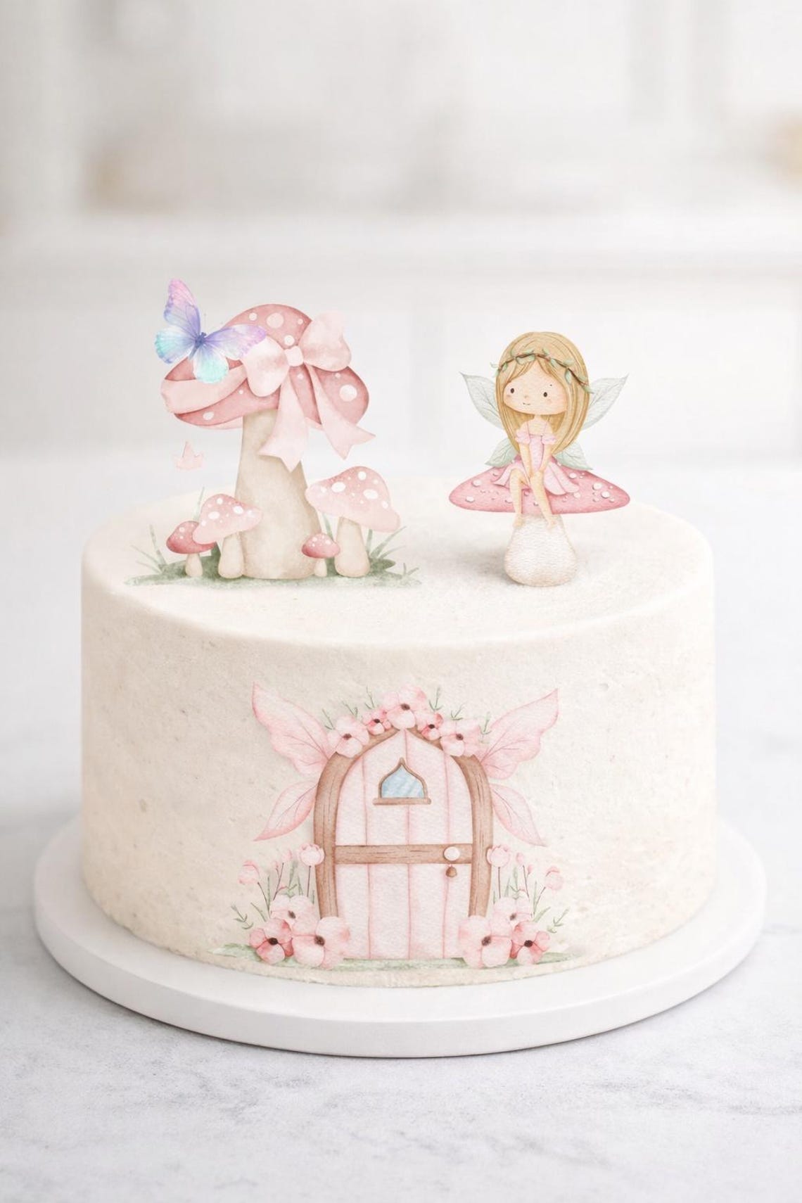 Fairy Enchanted Forest Cake Topper – Pink Fairy Birthday Decoration ...