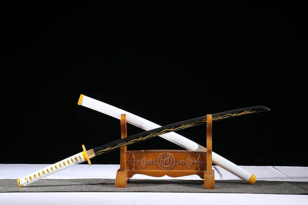 Zenitsu Agatsuma's Katana From Demon Slayer | Hand-forged Black Blade ...