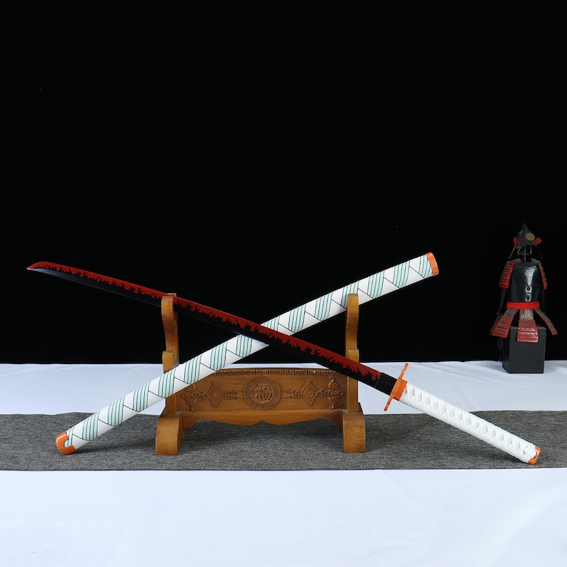 Rengoku's Katana From Demon Slayer - Handmade Carbon Steel Cosplay ...