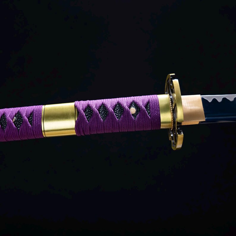Zoro's Nidai Kitetsu Sword: One Piece Anime Cosplay, 1045 Carbon Steel ...