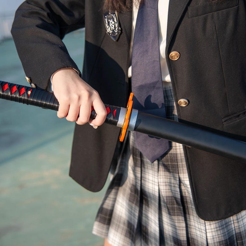 Handmade Tanjiro Hinokami Kagura Katana | 1045 Carbon Steel Demon ...