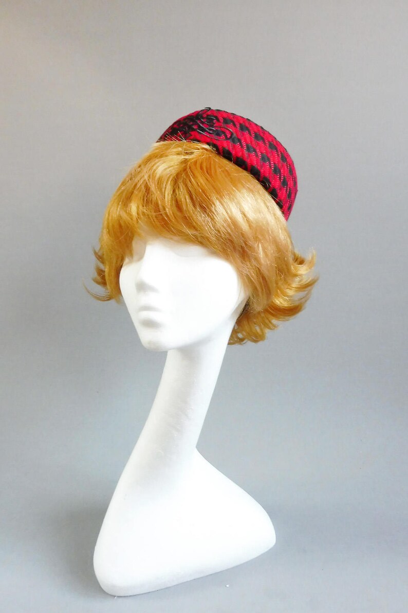 Handmade With Love Pillbox Jackie O Hat Covered With Black and | Etsy