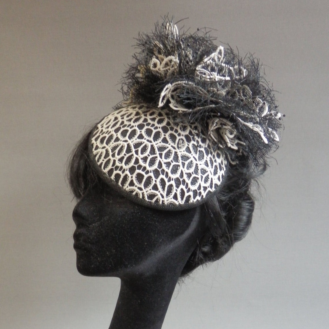 Dutch Design Handmade Black Sisal Hat Covered With Off-white - Etsy