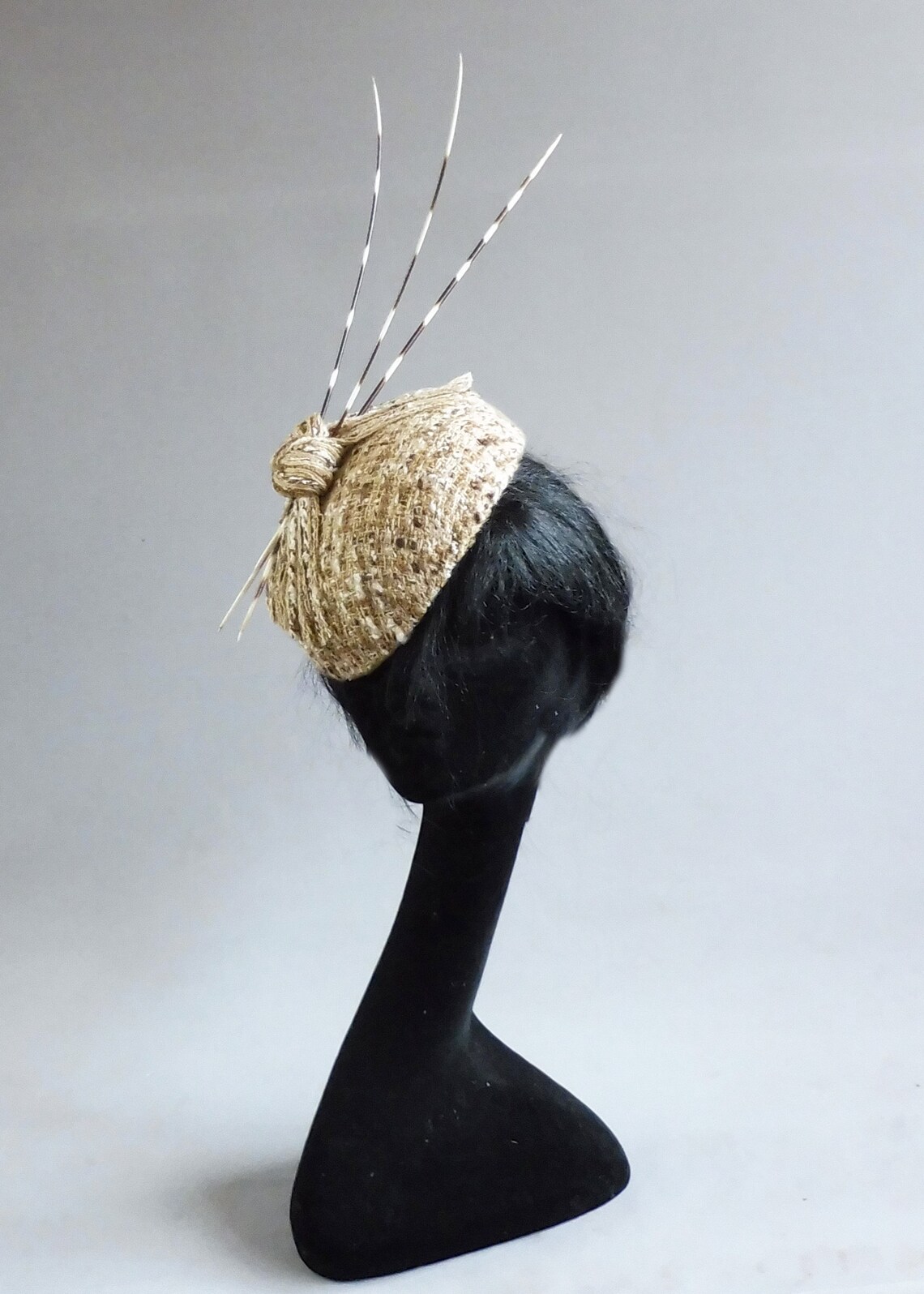 Dutch Design Percer Hat in Brown Creme and off White Boucle | Etsy