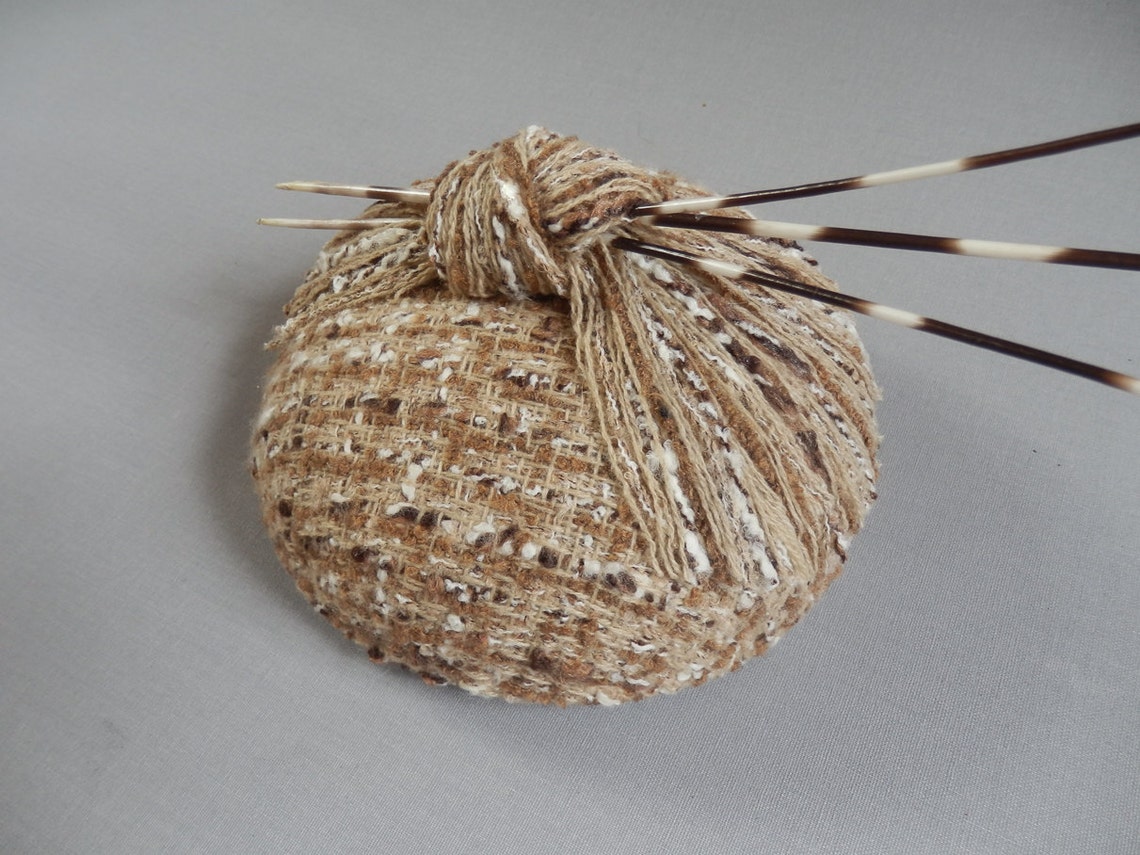 Dutch Design Percer Hat in Brown Creme and off White Boucle | Etsy