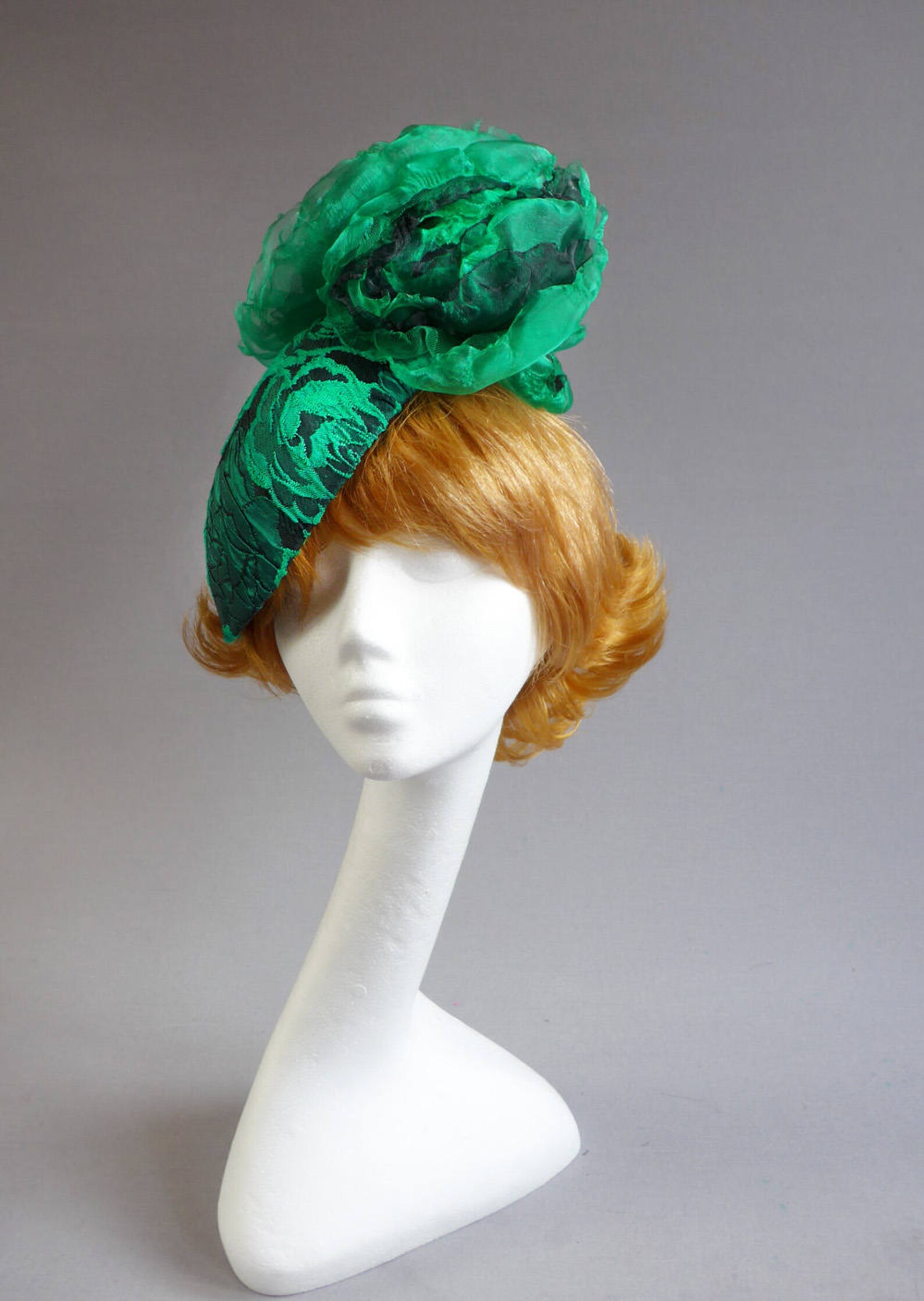 Dutch Design Percher Hat in Black With Twotones off Green - Etsy