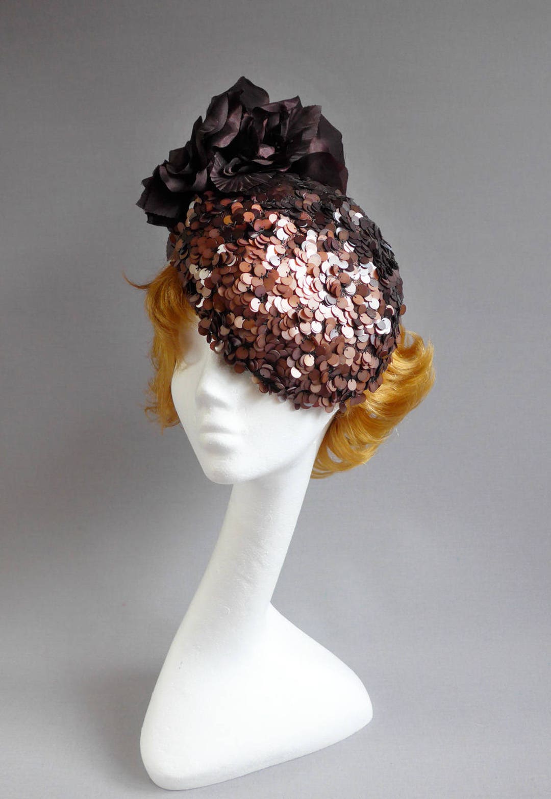 Made With Passion Dutch Design Brown and Copper Percer Hat With Sequins ...