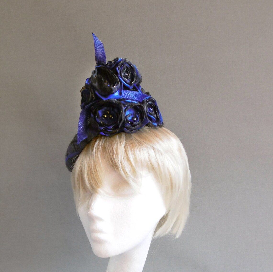 Dutch Design Grey Black En Royal Blue Percer Het With Hand | Etsy