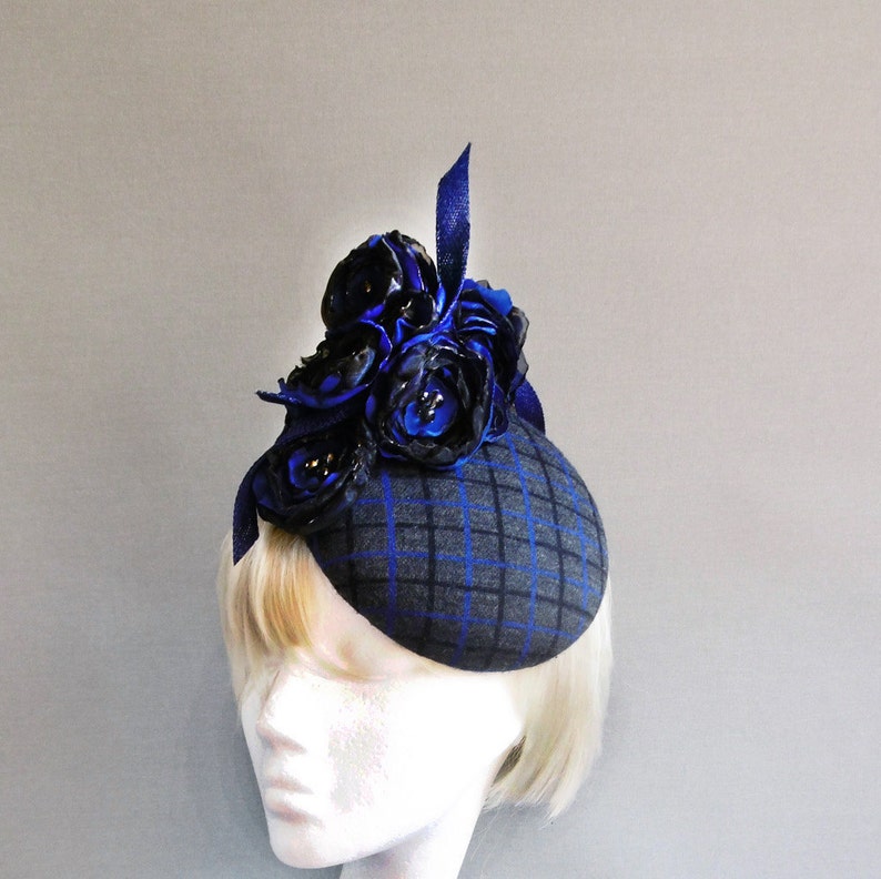 Dutch Design Grey Black En Royal Blue Percer Het With Hand | Etsy