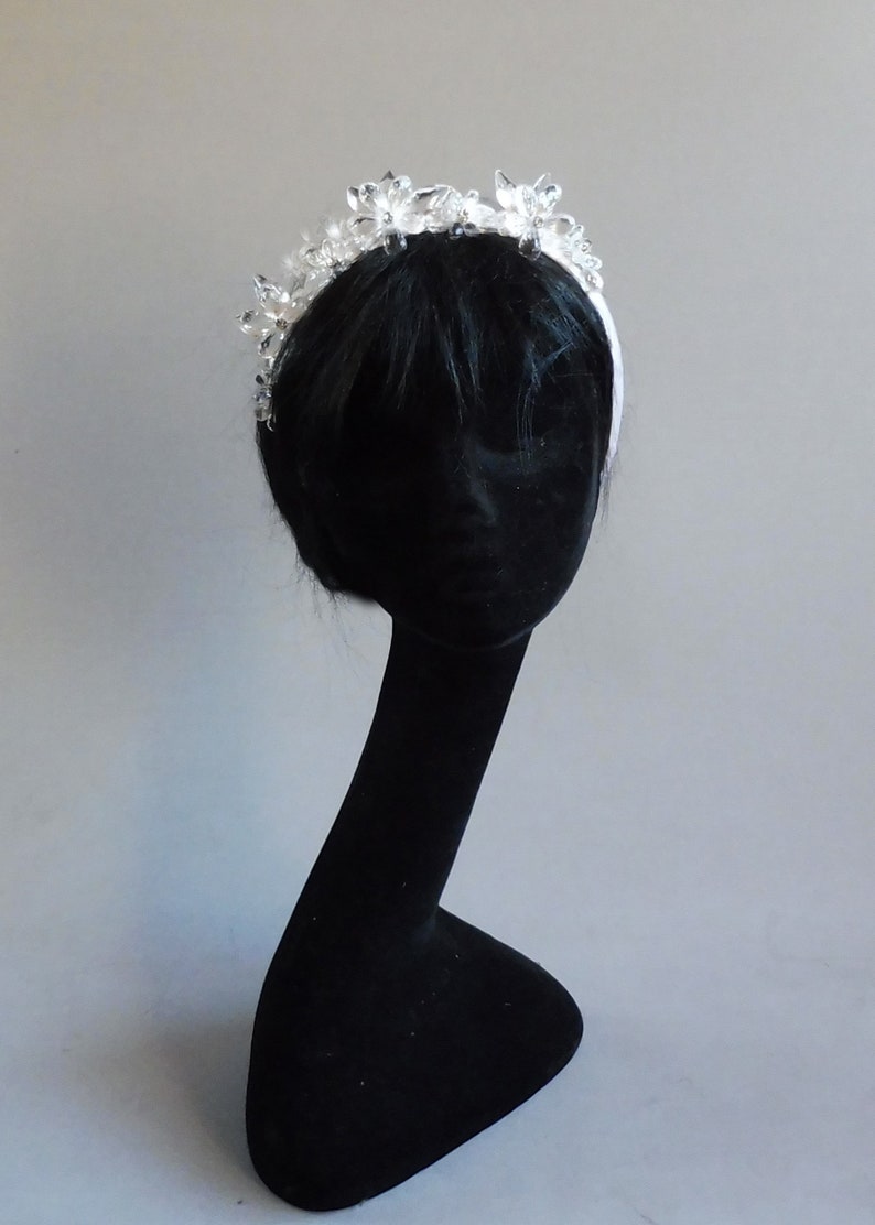 Made With Passion Asymmetrical White Crown Fascinator With - Etsy