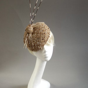 Dutch Design Percer Hat in Brown Creme and off White Boucle Tweet ...