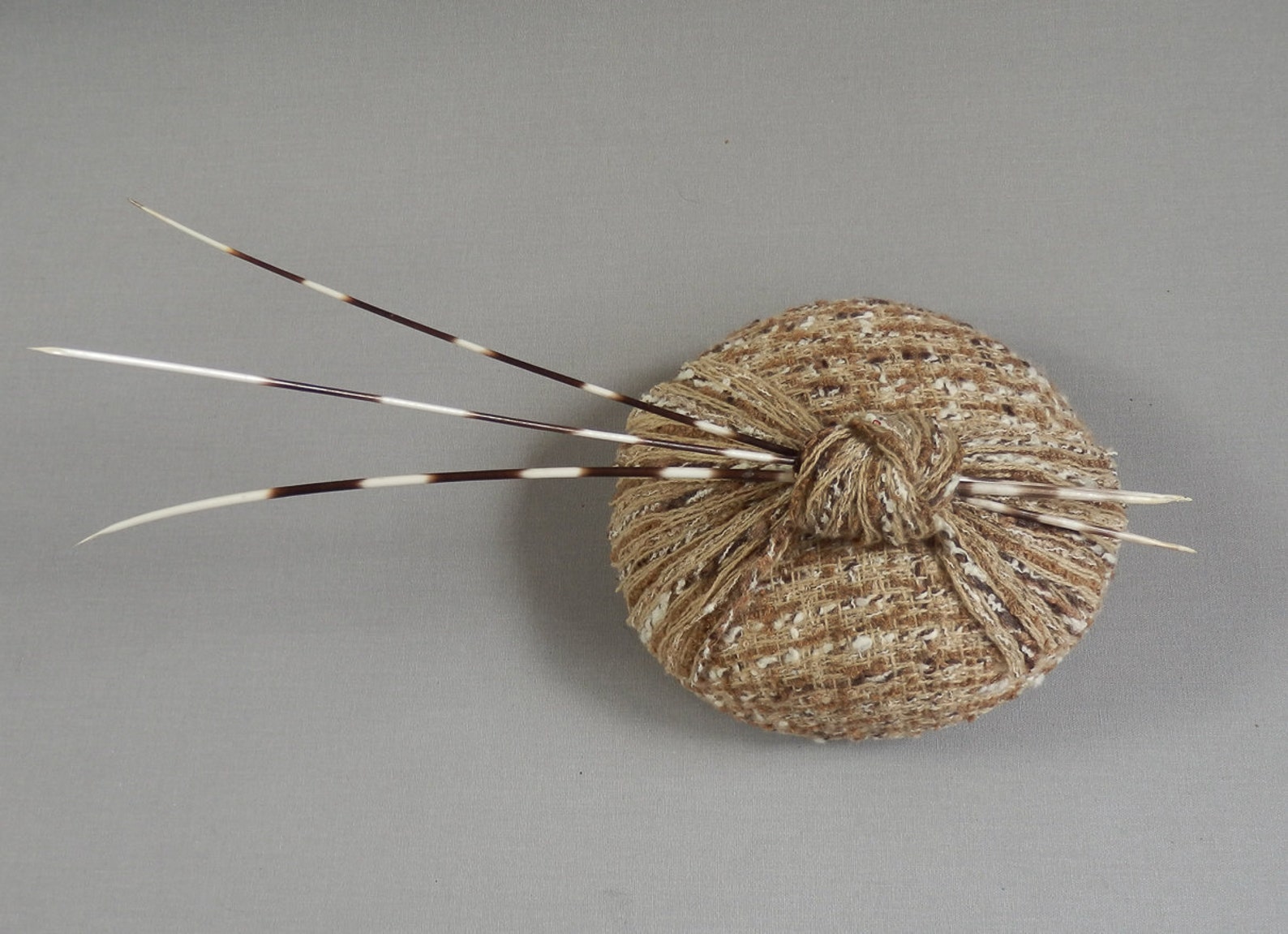 Dutch Design Percer Hat in Brown Creme and off White Boucle | Etsy