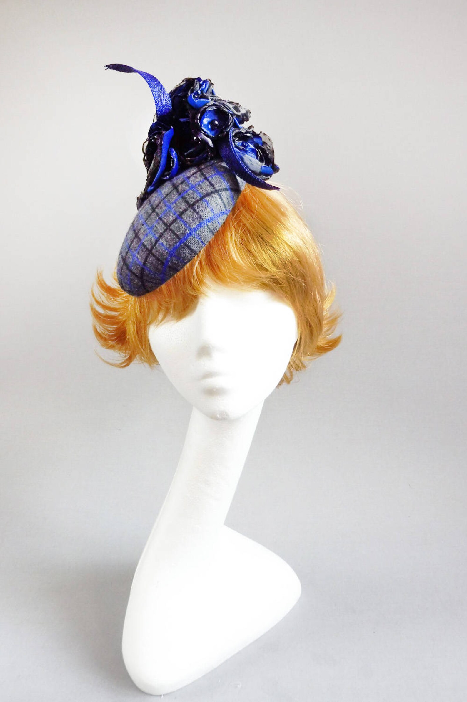 Dutch Design Grey Black En Royal Blue Percer Het With Hand | Etsy