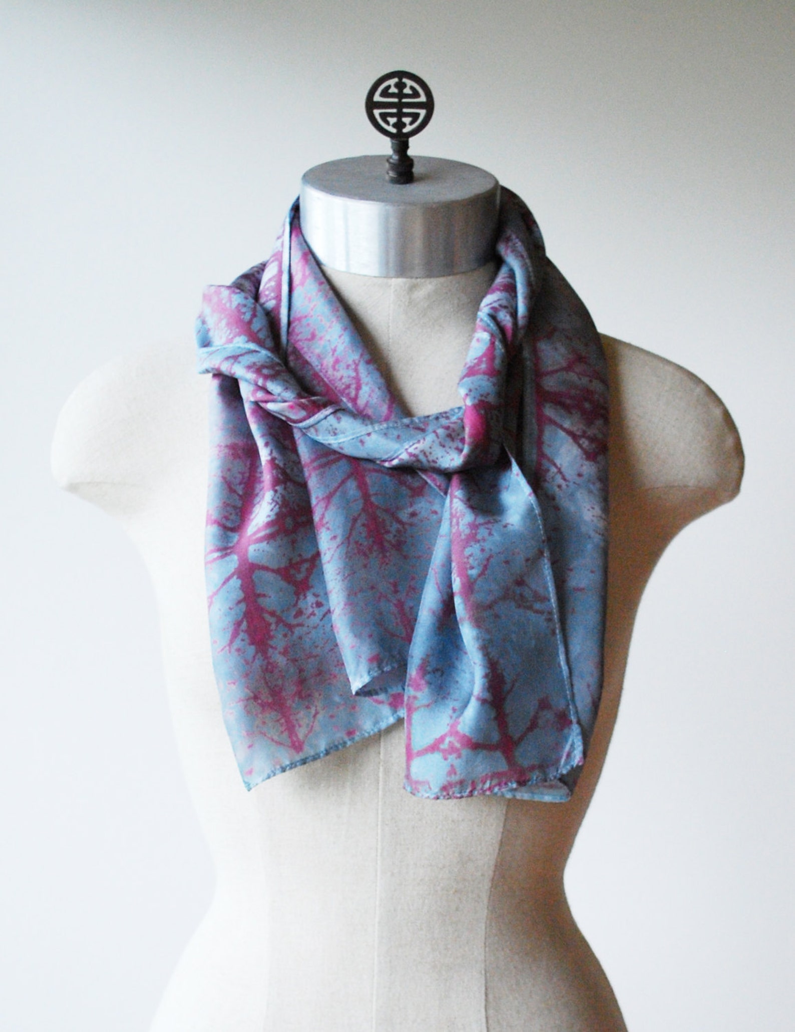 Hand Painted Silk Scarf, Screen Printed Scarf, Hand Dyed, Unique Scarf ...