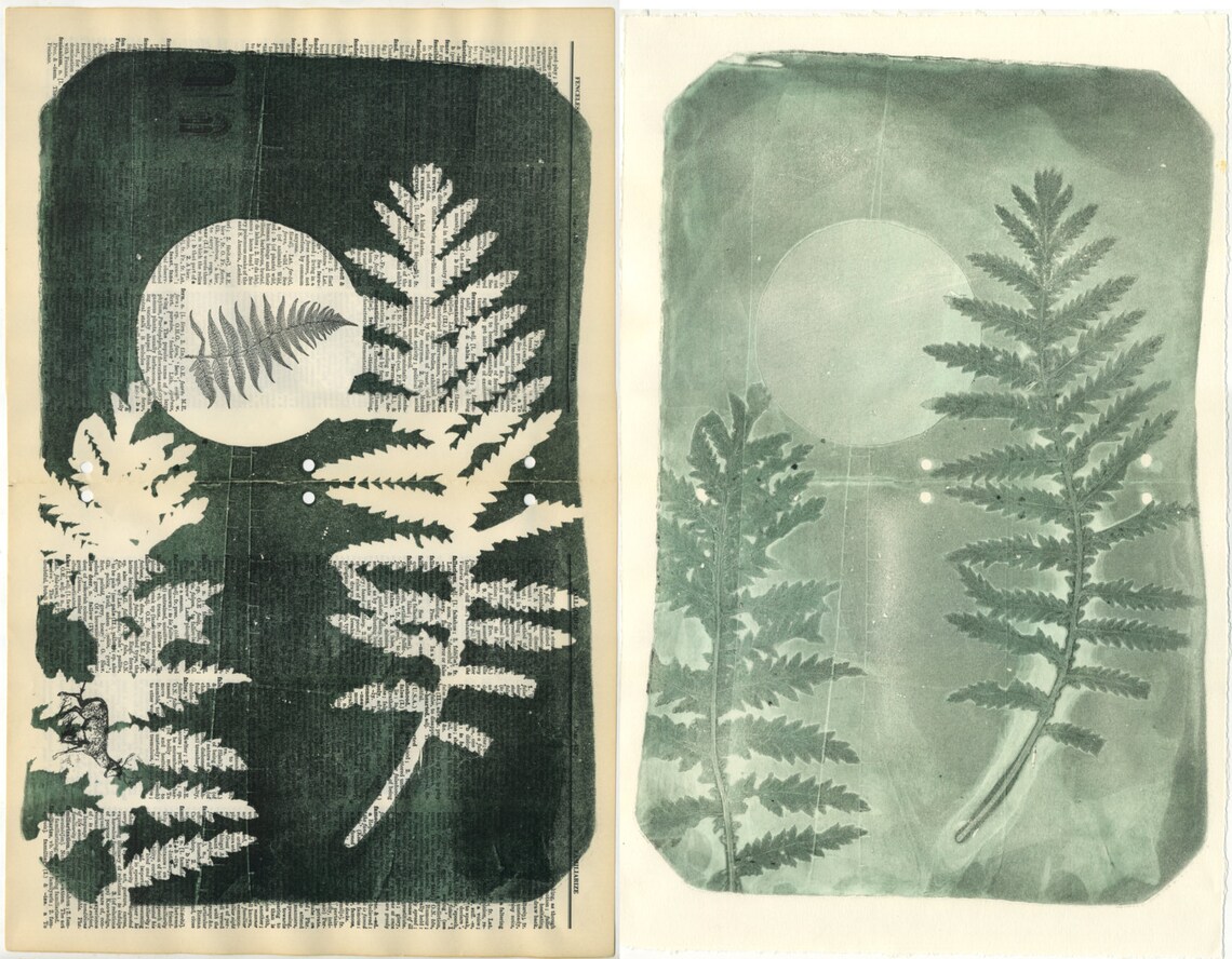 Set of Two Monoprints. - Etsy UK