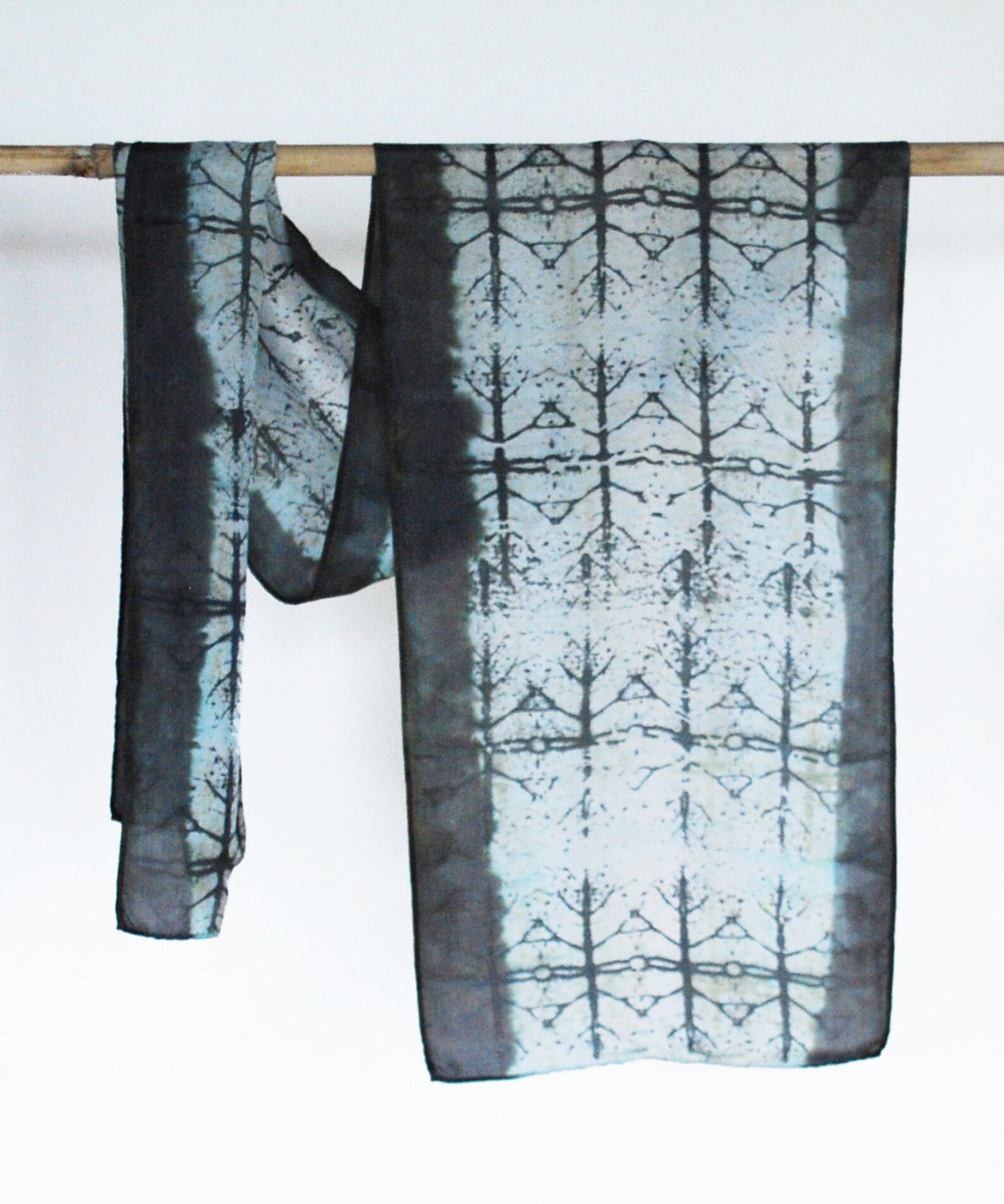 Hand Painted Silk Scarf, Screen Printed Scarf, 88editions Scarves - Etsy