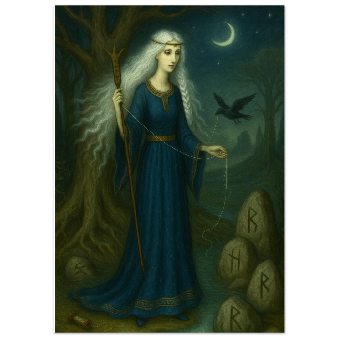 Urðr Norse Fate Goddess Art Print – the Norns – Norse Mythology Poster ...