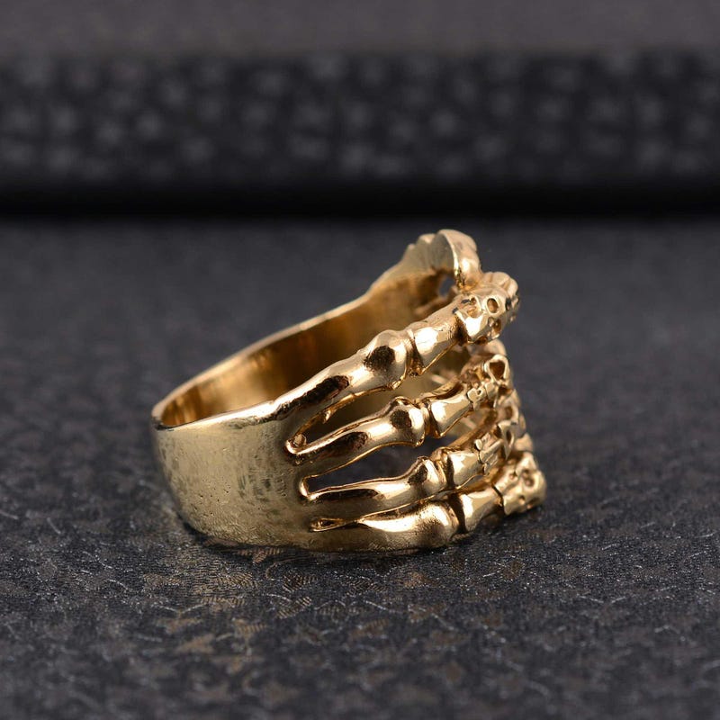 Gold Skull Ring - Etsy