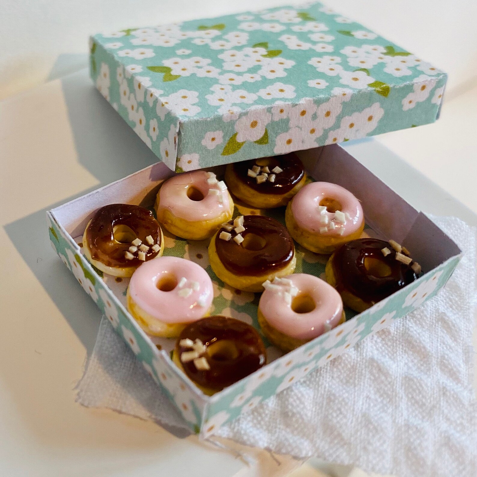 Dollhouse Miniature Donuts in Box 1:12 Scale Artisan Made | Etsy