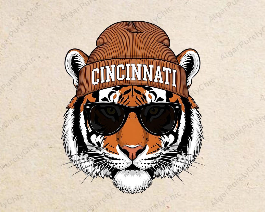 Retro Cincinnati Tiger PNG, Digital Download, Cool Game Day Football ...