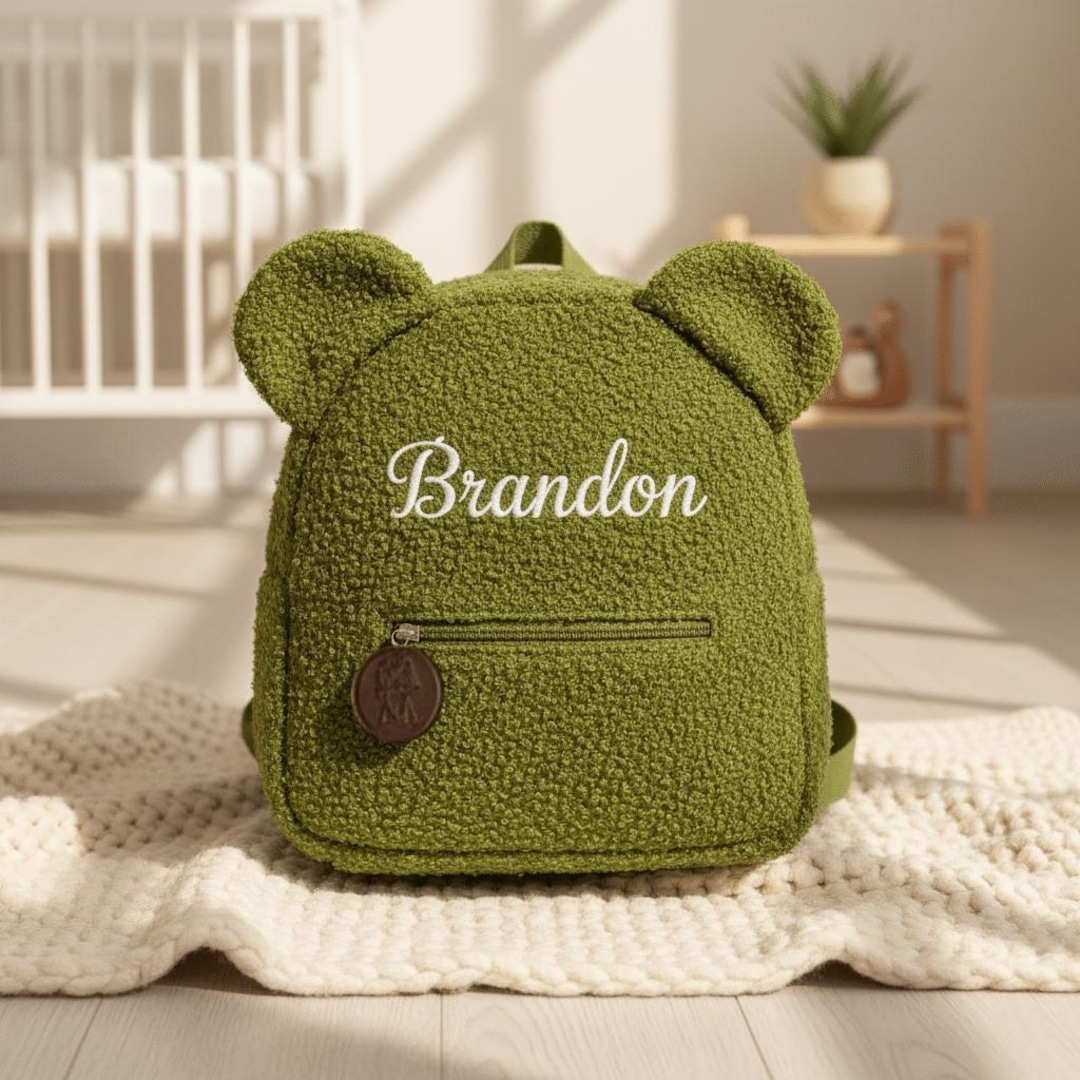 Travel Mini Toddler Backpack, Teddy Bear Plush, Name Embroidered - Etsy