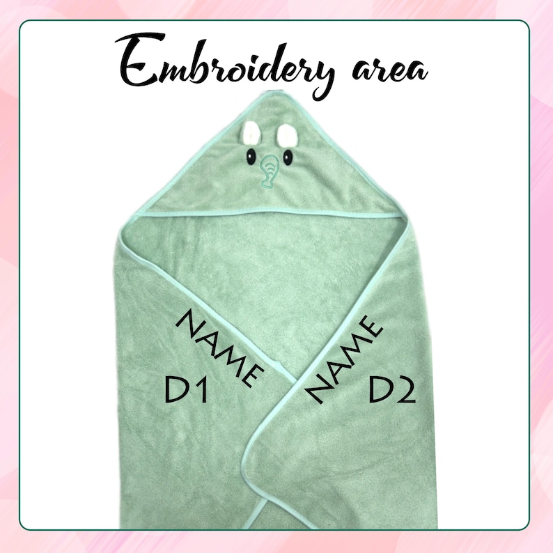 Personalized Koala Bear Hooded Towel, Custom Name Embroidered Wrap ...