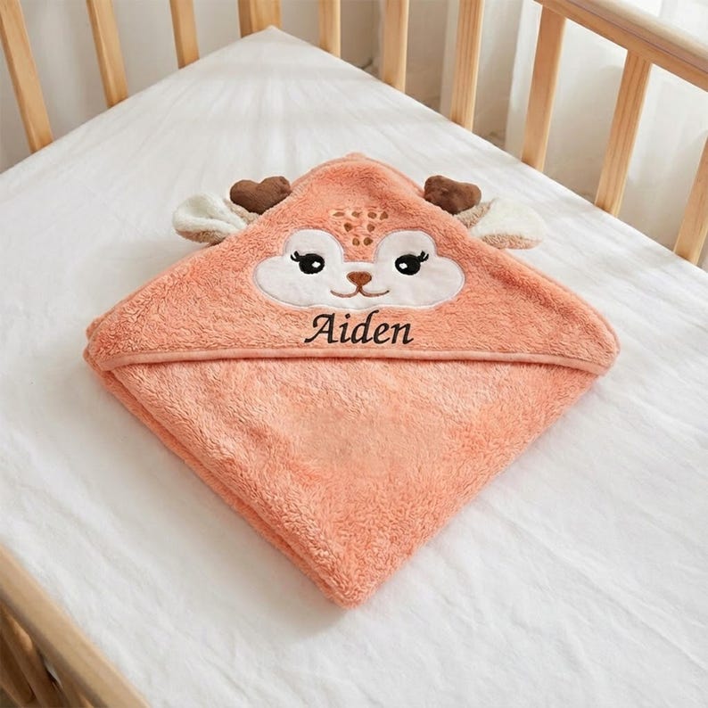 Personalized Koala Bear Hooded Towel, Custom Name Embroidered Wrap ...