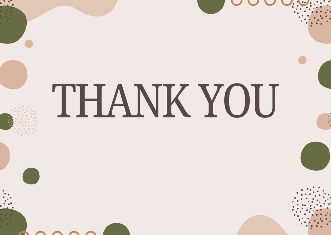 Beige Pastel Thank You Card, Digital File - Etsy Australia