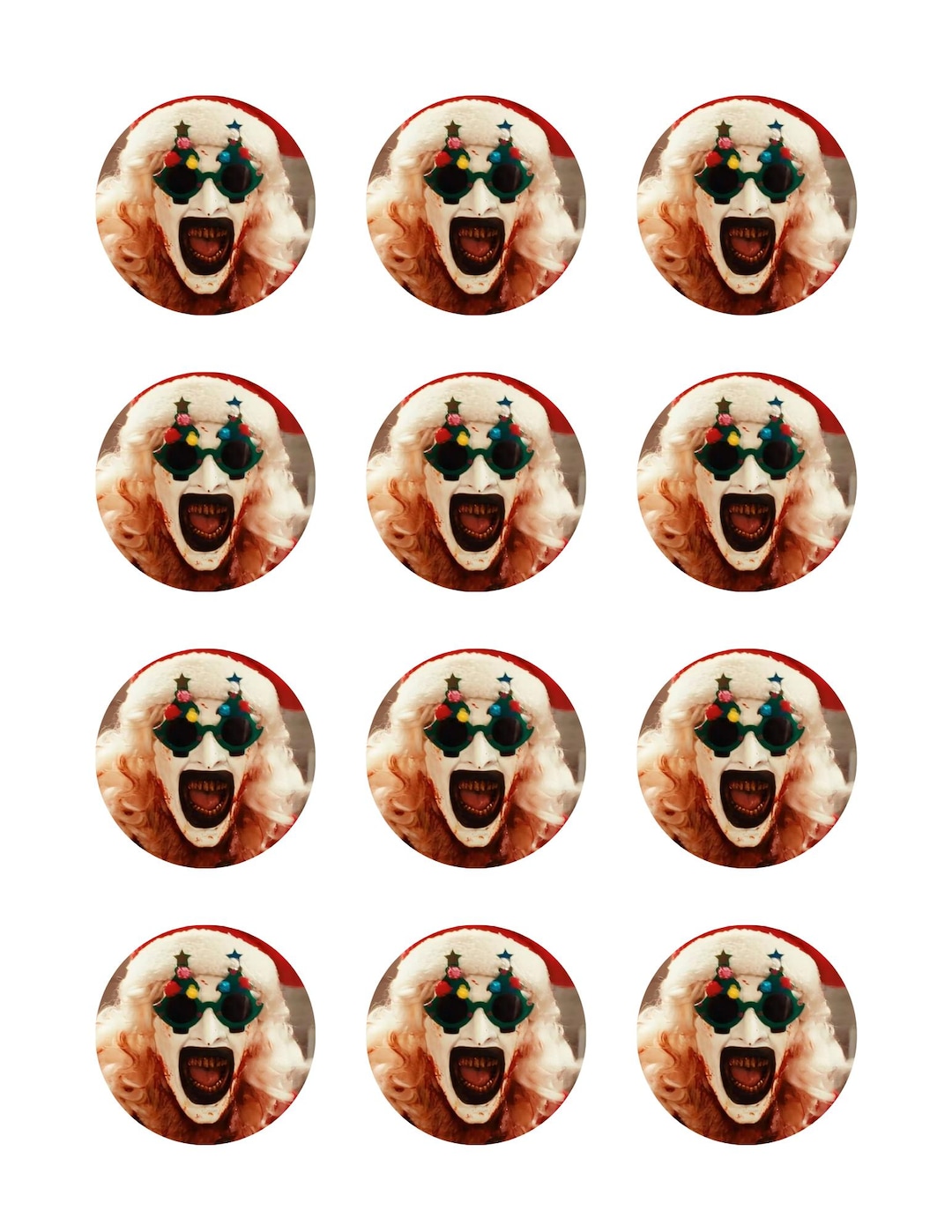 Art the Clown Cake Toppers Santa - Etsy