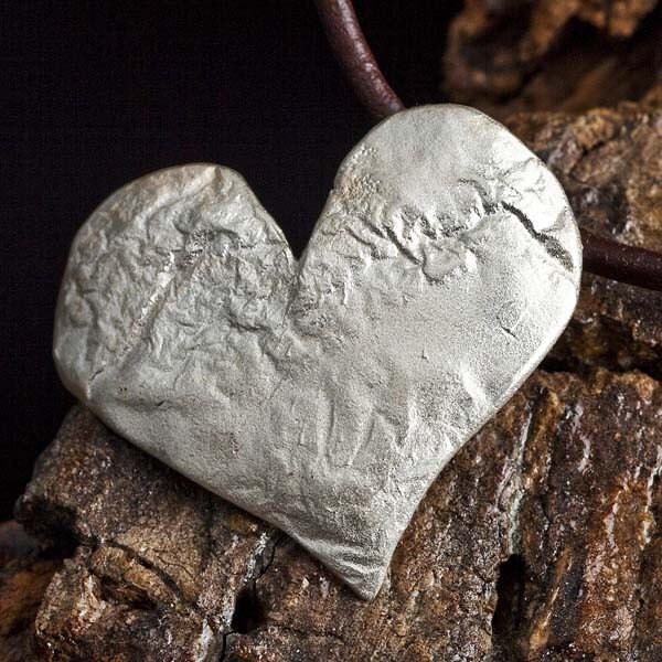 Silver Heart Necklace valentines wedding unique pendant | Etsy