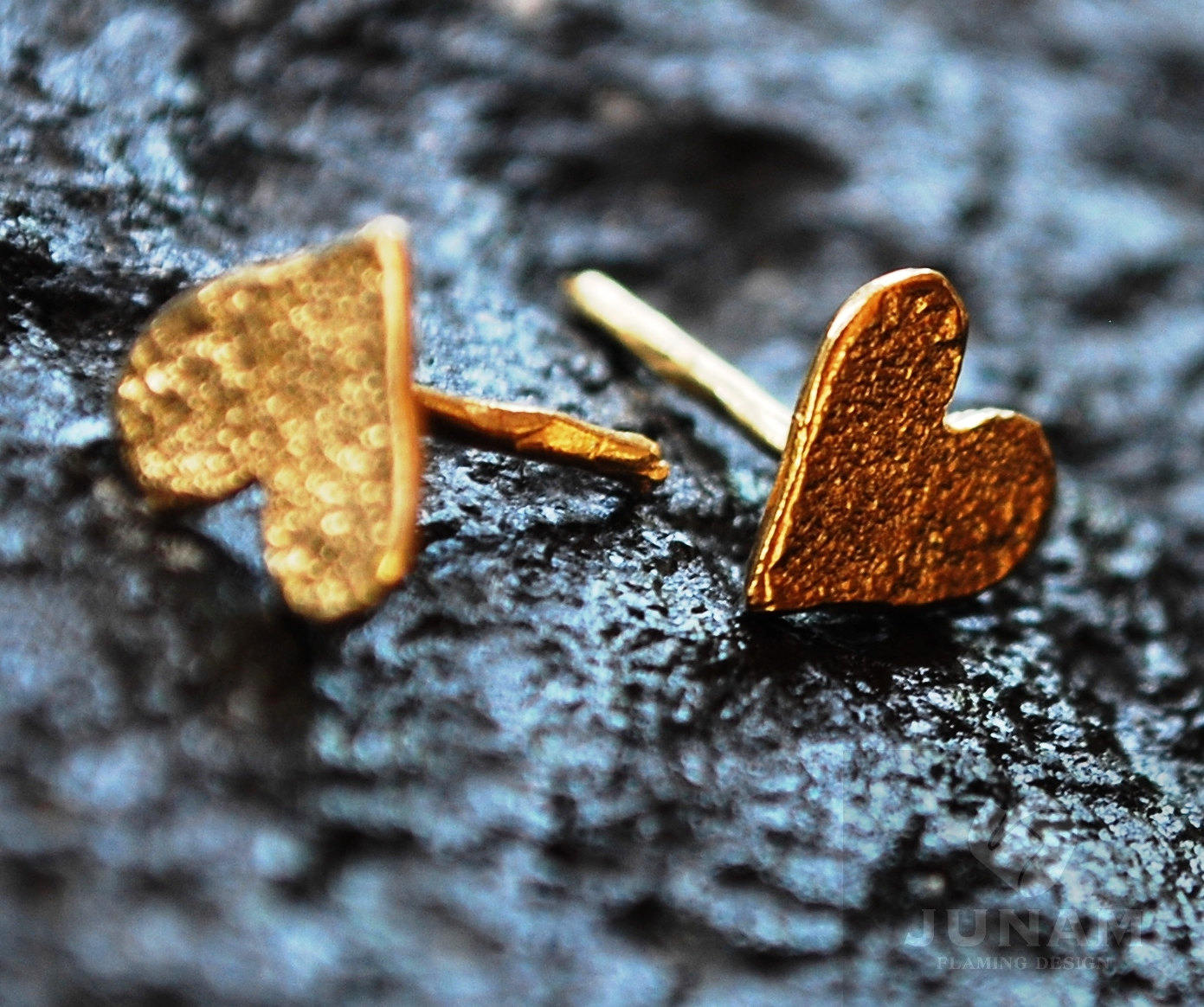 Heart earrings Gold heart earrings heart studs 18k gold | Etsy