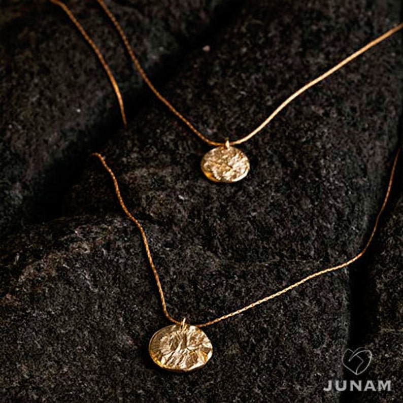 Gold Necklace Gold Pendant Minimal Gold Jewelry 18k Gold | Etsy