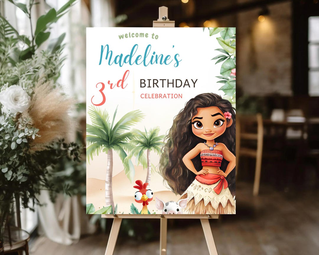 Moana Welcome Sign Moana Welcome Board Moana Welcome Banner Moana ...