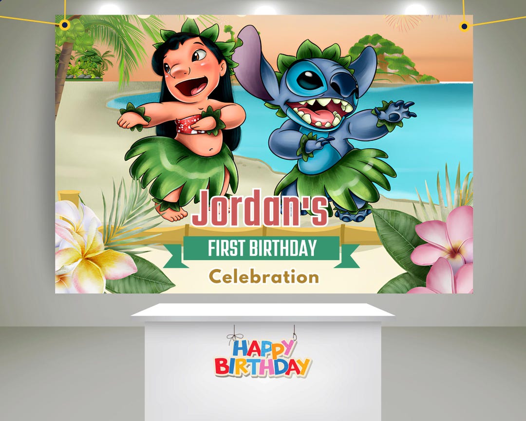 Lilo and Stitch Birthday Banner Template Stitch Welcome Banner Stitch ...