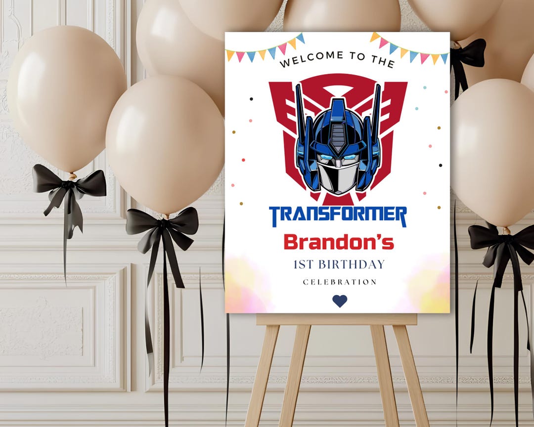 Autobot Inspired Transformers Welcome Sign Optimus Prime Transformers ...
