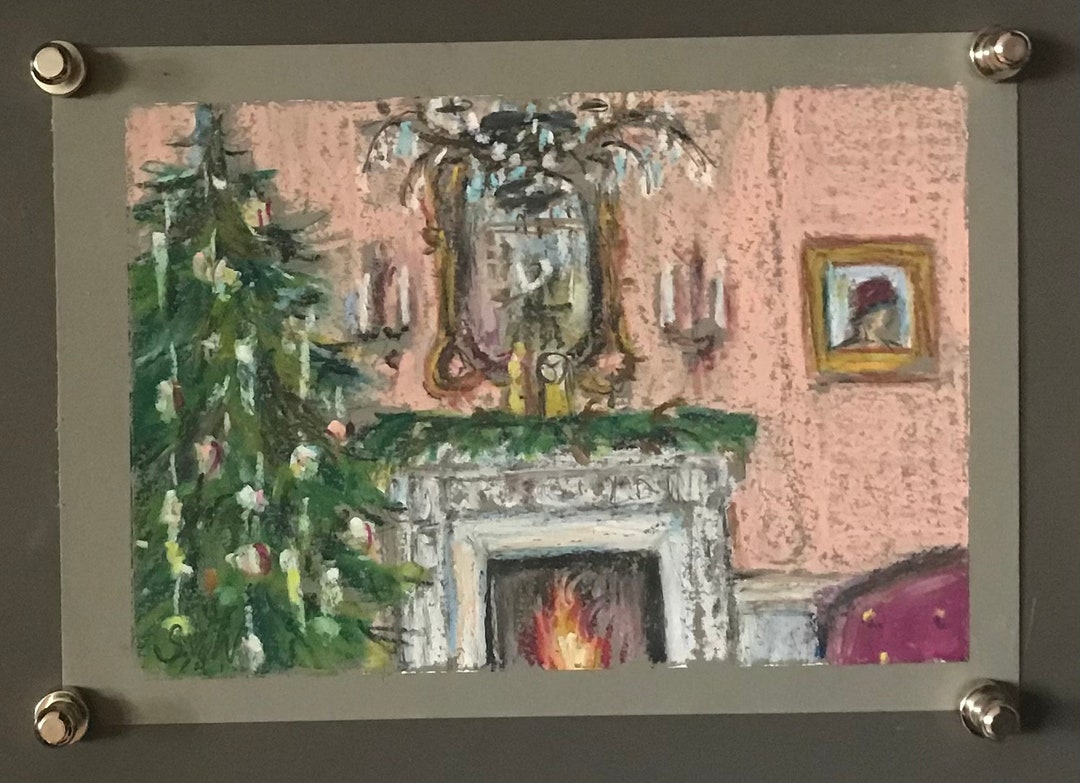 Christmas Tree Room Paris Painting ,room Interior Painting, Original ...