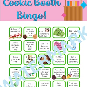Girl Scout Cookie Booth Bingo 2025 LBB - Etsy
