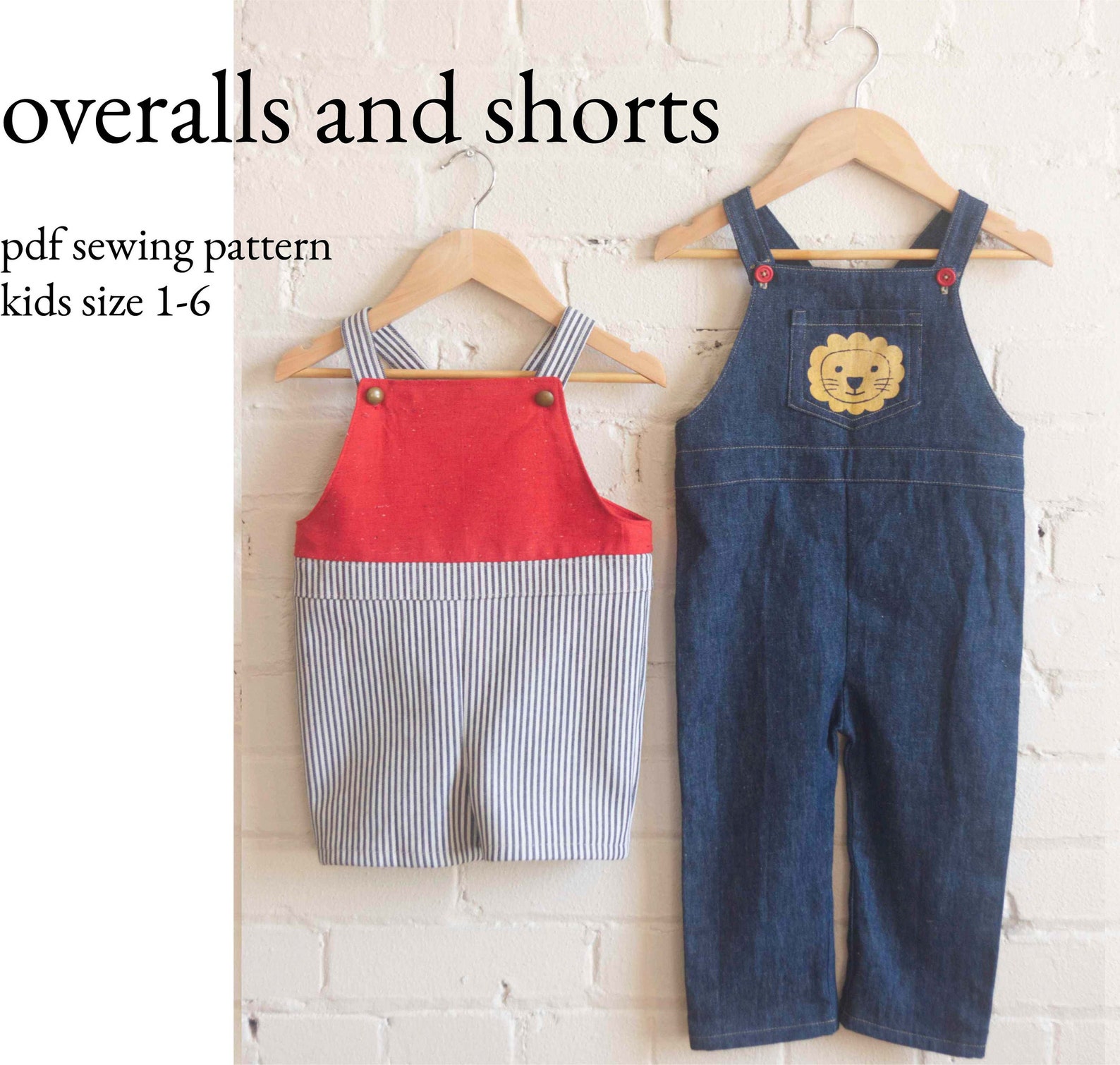 Kids Overalls PDF Sewing Pattern - Etsy Canada