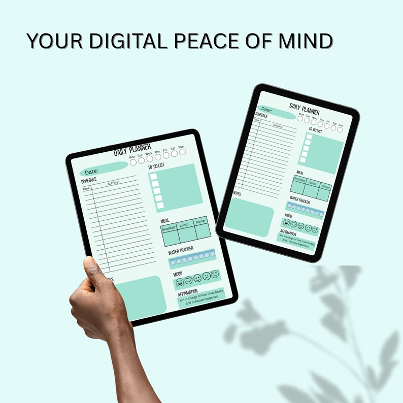 Printable Daily Planner Template PDF| Simple, Minimalist Planner ...